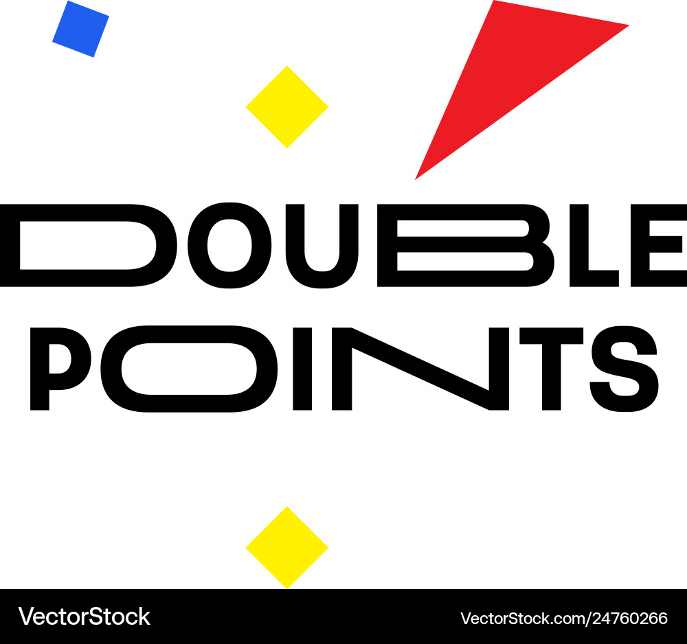 Double points stamp on white Royalty Free Vector Image
