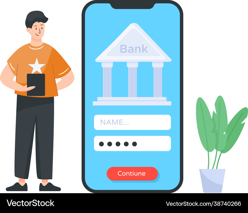Internet banking Royalty Free Vector Image - VectorStock
