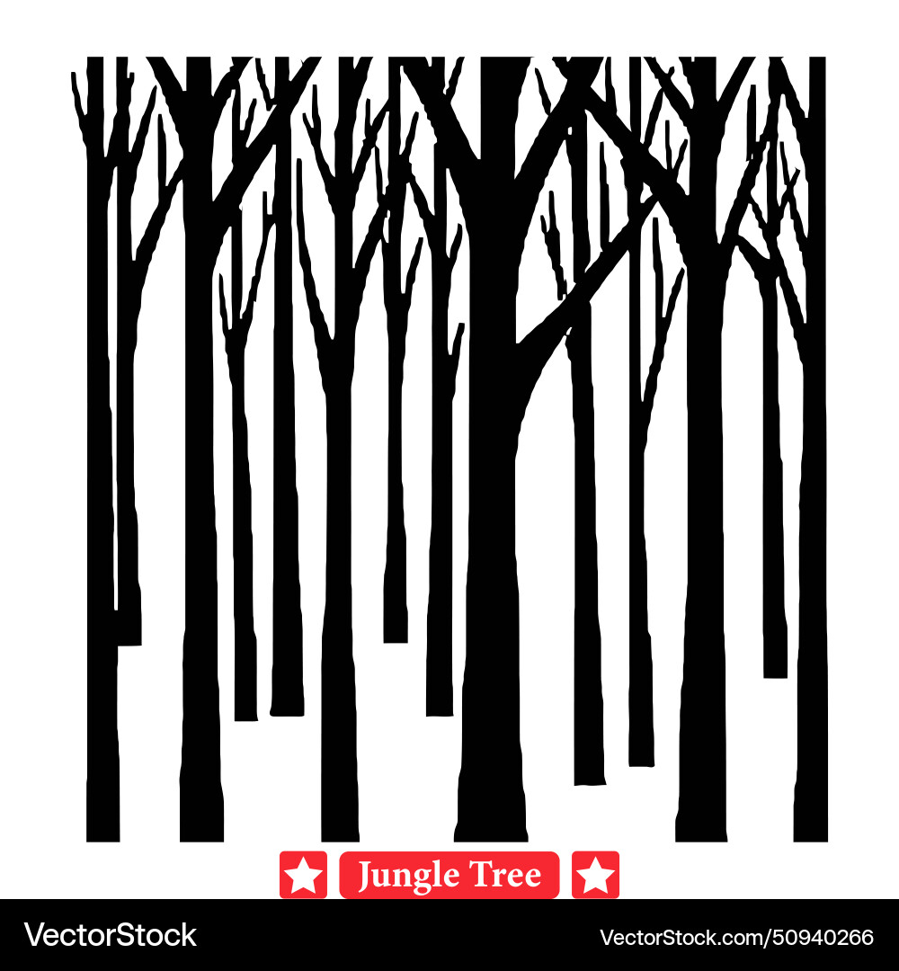 Jungle explorer s toolkit diverse tree Royalty Free Vector