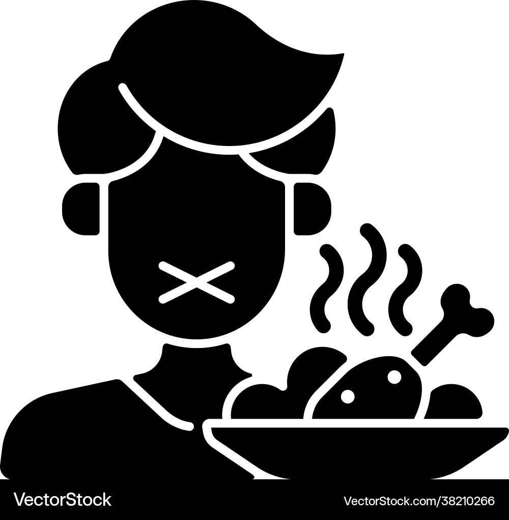 Loss of Appetite Icon Royalty Free Vector Image