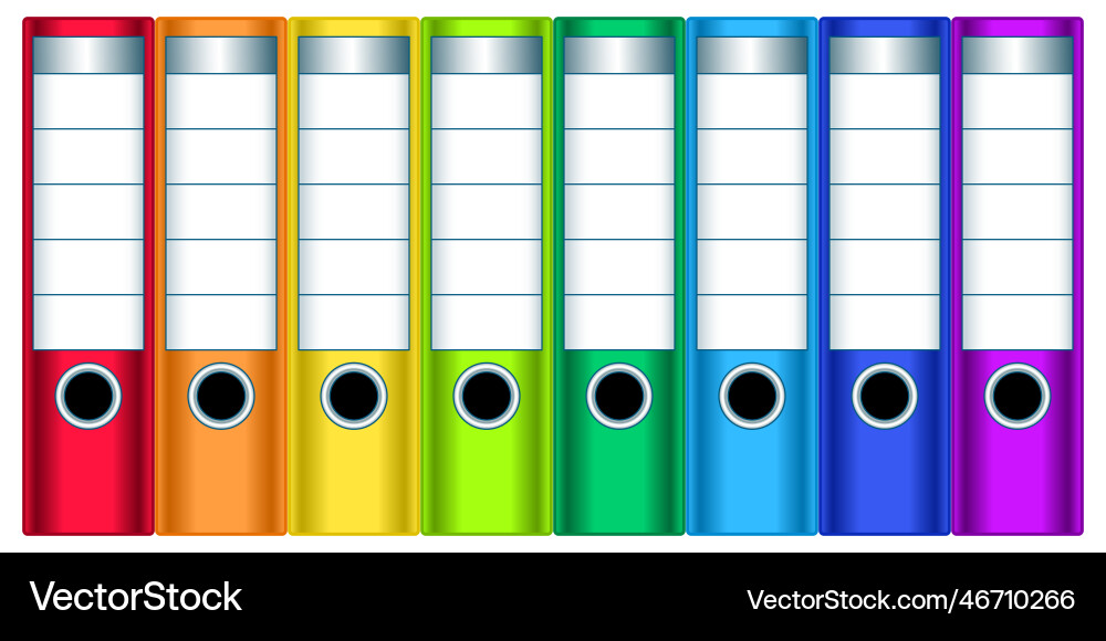 Ring binder folders Royalty Free Vector Image - VectorStock