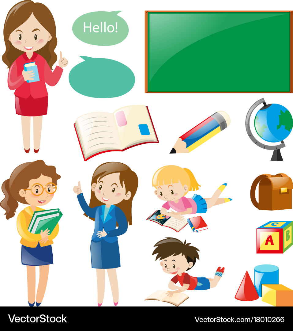 School Learning Environment Royalty Free Vector Image