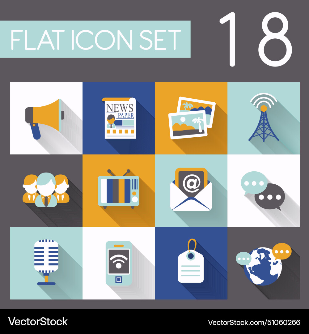 Social media icon set Royalty Free Vector Image