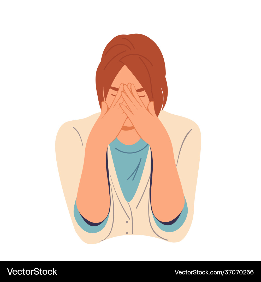 Woman Experiencing Distress Royalty Free Vector Image