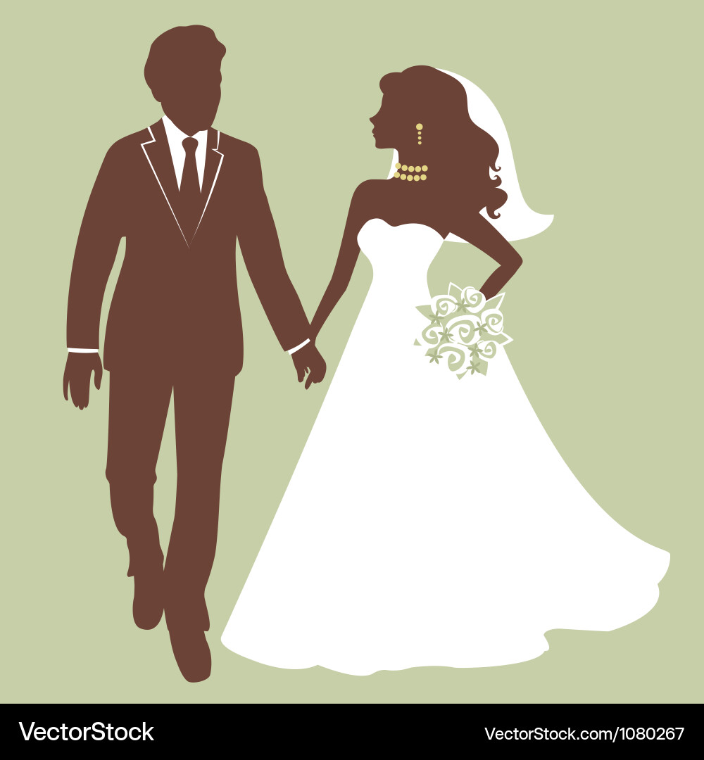 Bride and groom Royalty Free Vector Image - VectorStock