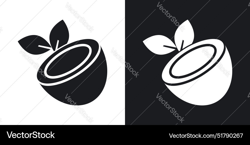 Coconut icon Royalty Free Vector Image - VectorStock