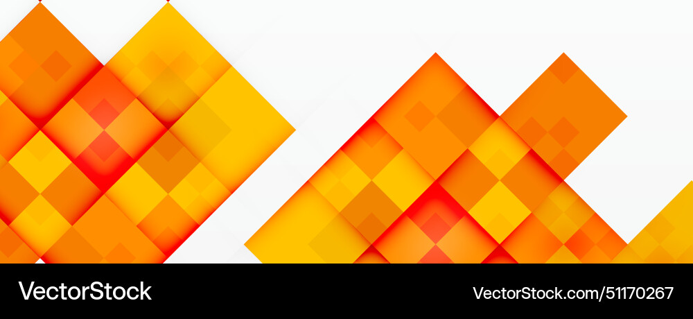 Colorful pattern of orange and yellow squares Vector Image