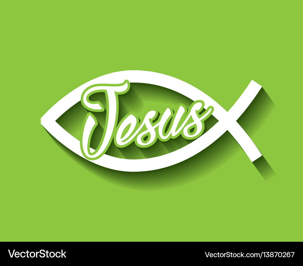 Jesus Fisch Symbol Lizenzfreies Vektorbild - VectorStock