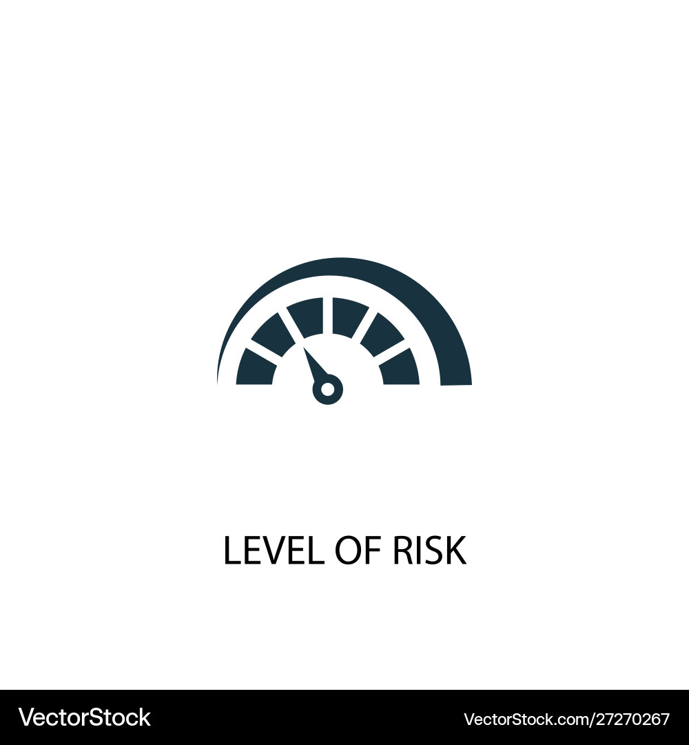 Level risk icon simple element Royalty Free Vector Image