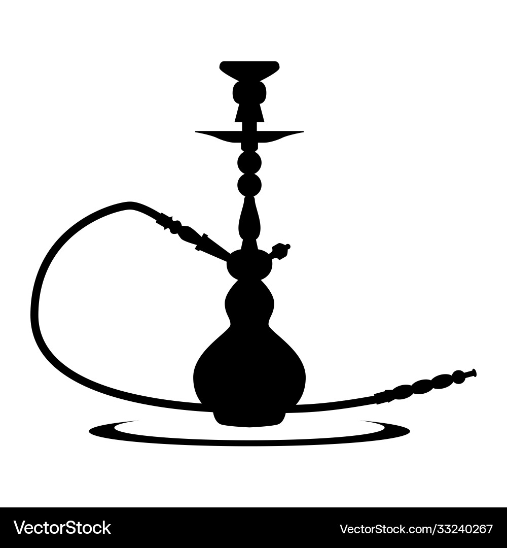 Shisha hookah pipe clip art symbol Royalty Free Vector Image