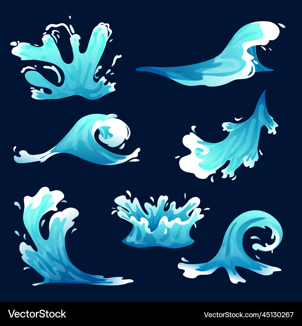 Water splash game Royalty Free Vector Image - VectorStock