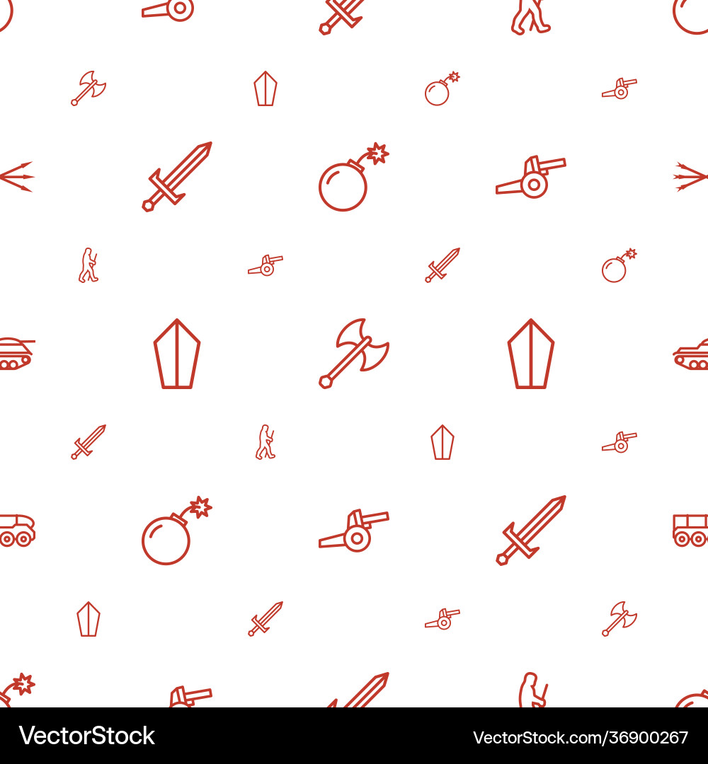 Weapon Icons Muster nahtlos weiß Hintergrund Vektorbild