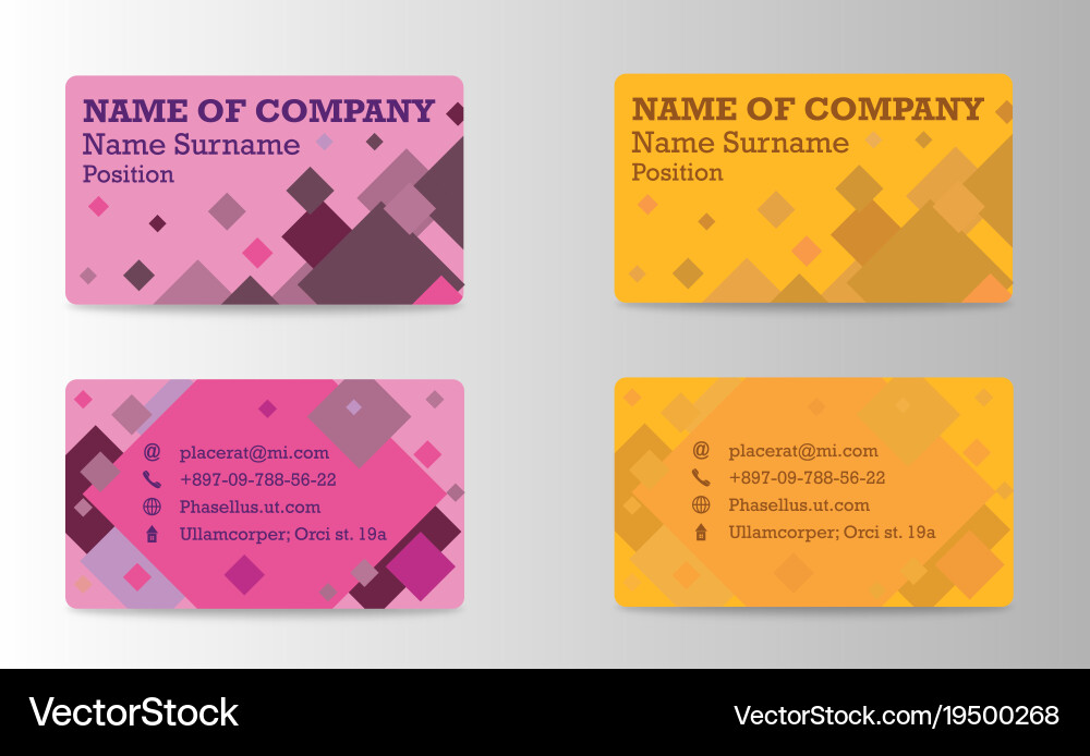 Business card background design with logo Vector Image