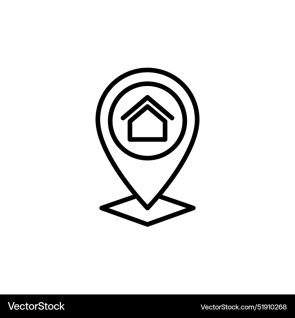 Home location icon ideal for real estate Vector Image