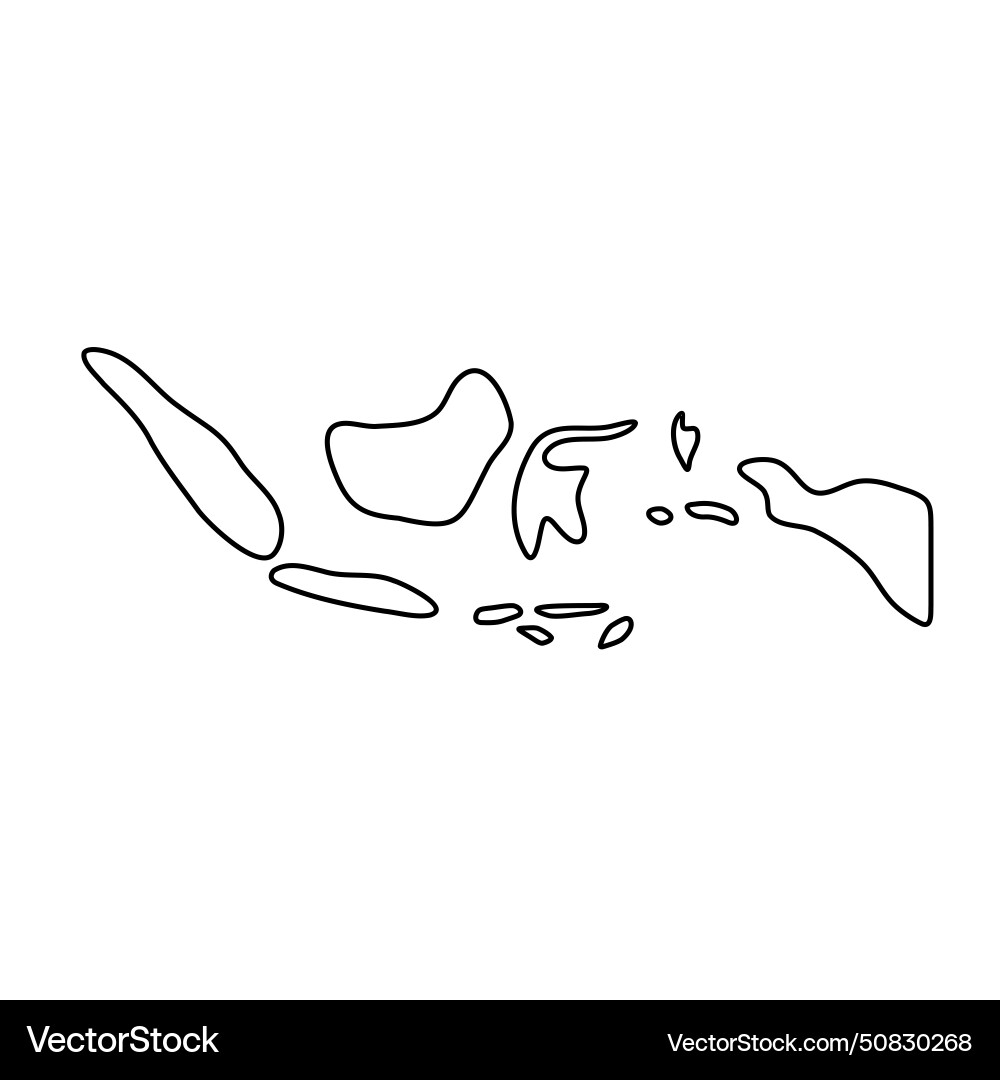 Indonesia simplified outline map Royalty Free Vector Image