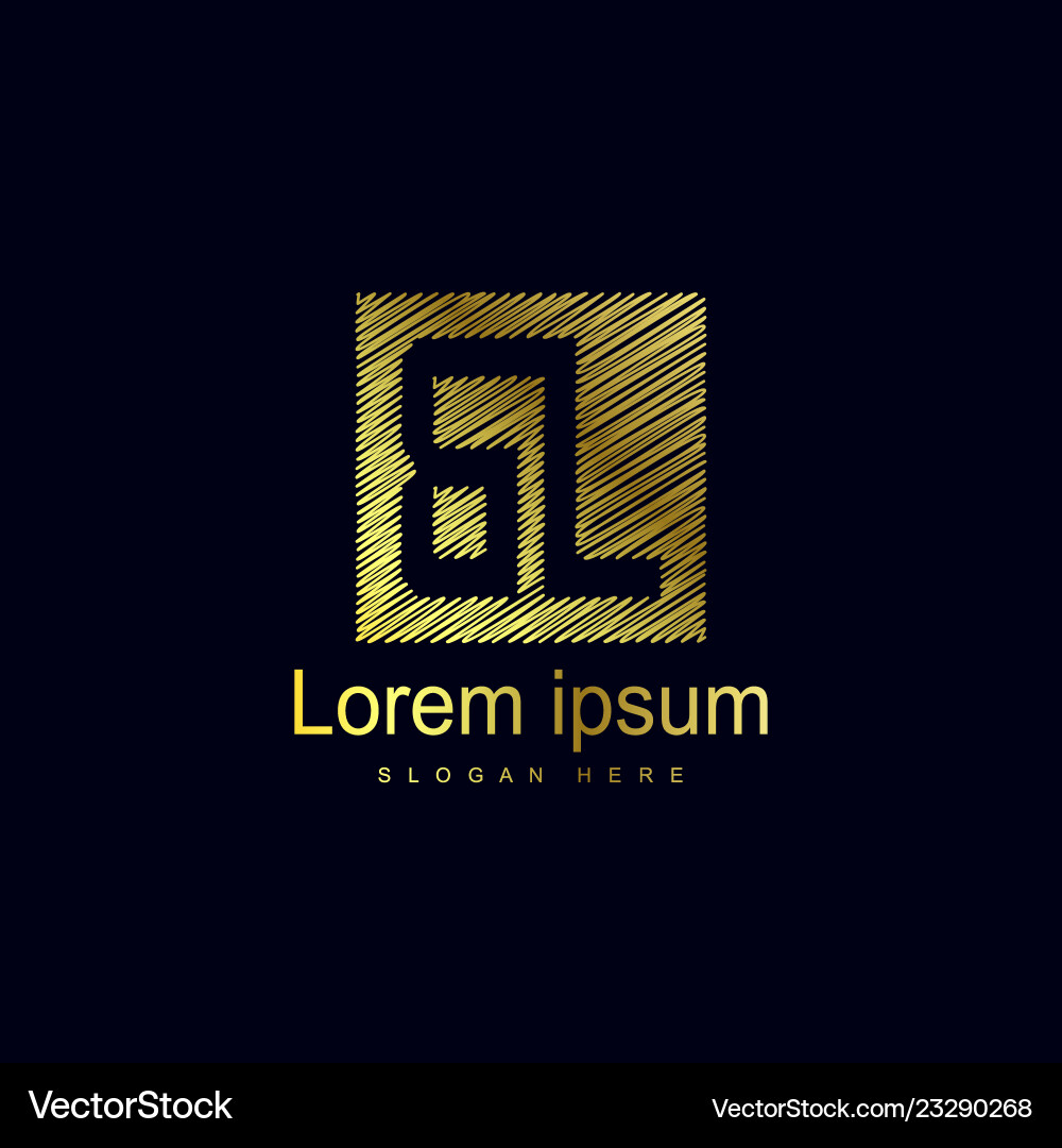 Initial letter bl logo template design Royalty Free Vector