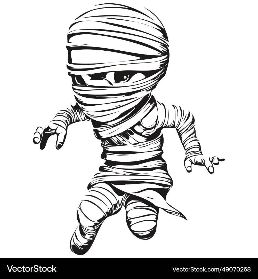 Mysterious halloween curse in hand-drawn Vector Image