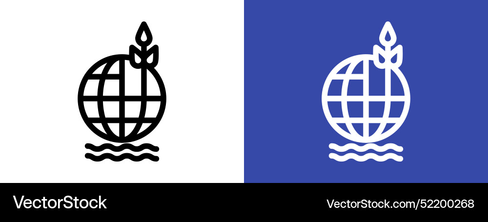 Natural resources icon logo sign set outline Vector Image