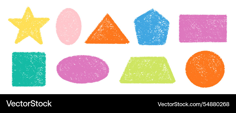 Pencil color squiggle retro stickers set Vector Image