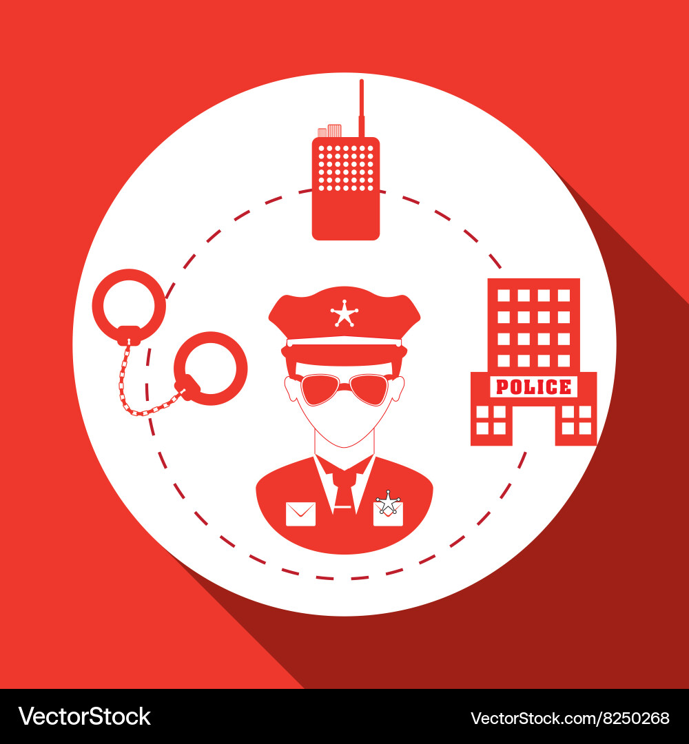 Police icon design Royalty Free Vector Image - VectorStock