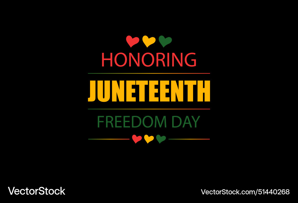 Reflecting on juneteenth symbolizing freedom Vector Image