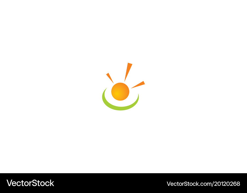 Solar energy shine logo Royalty Free Vector Image