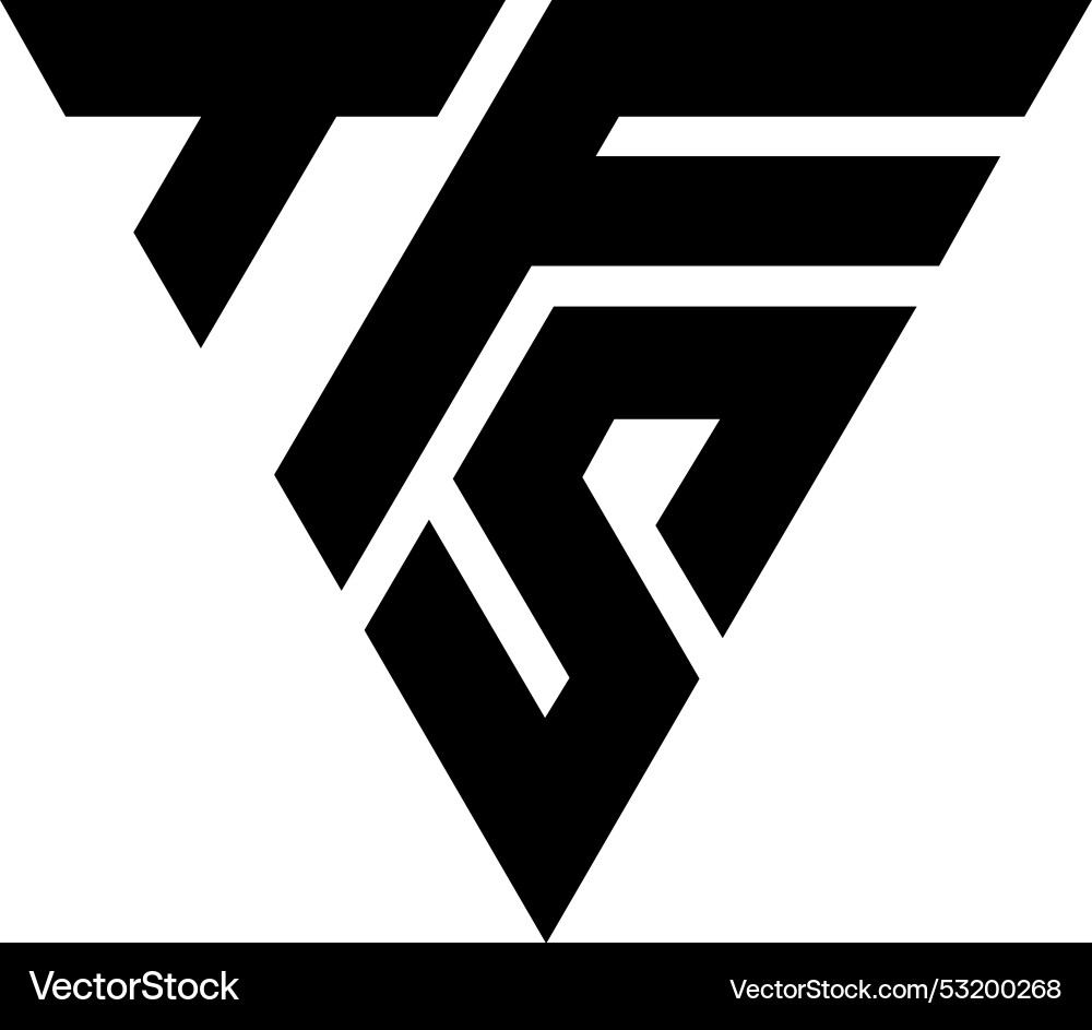 Tfs triangle logo Royalty Free Vector Image - VectorStock