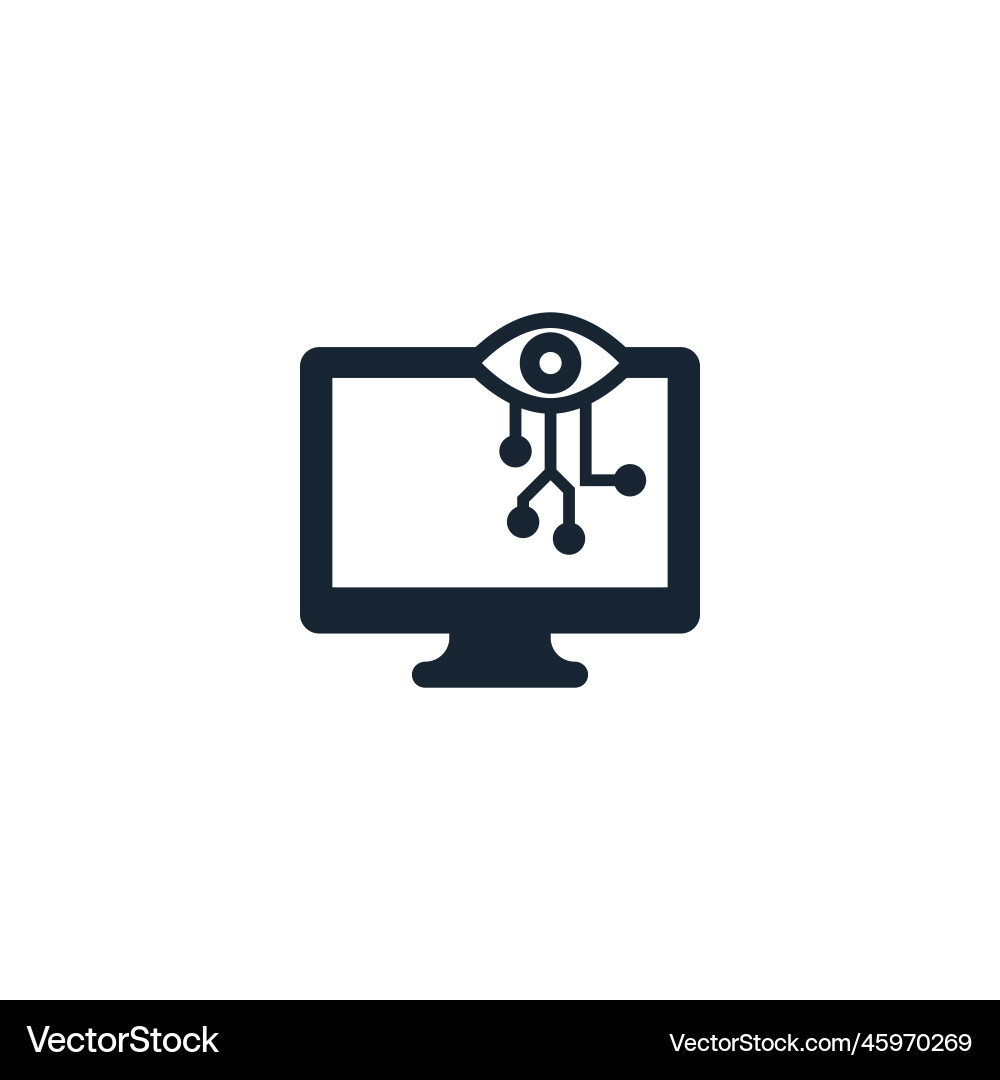 Computer vision creative icon from artificial Vector Image
