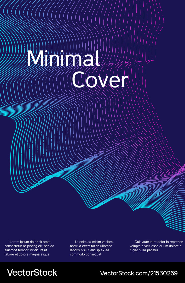 Cover design with abstract lines Royalty Free Vector Image