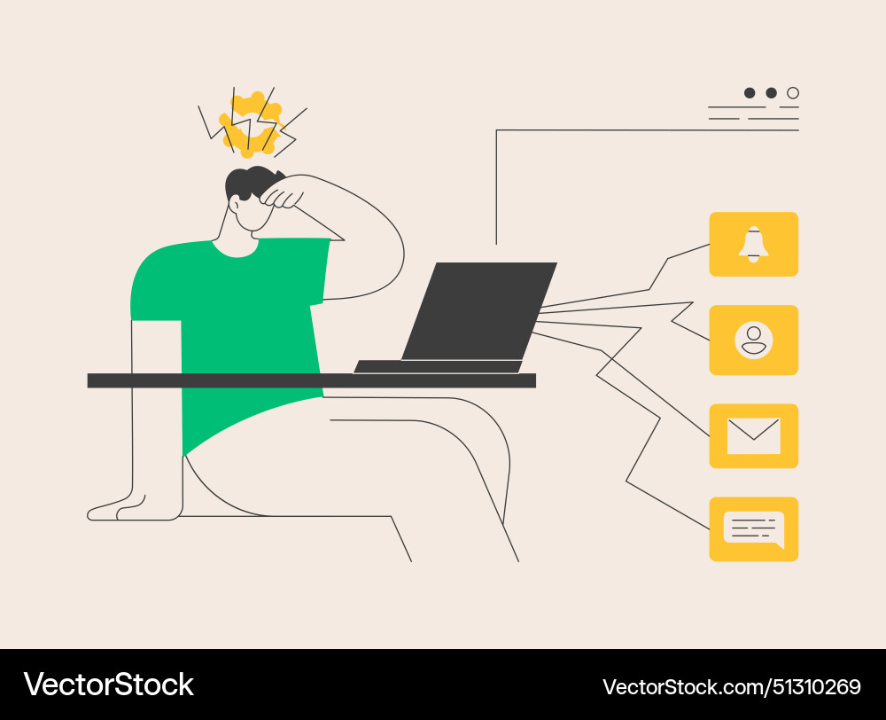 Digital overload abstract concept Royalty Free Vector Image