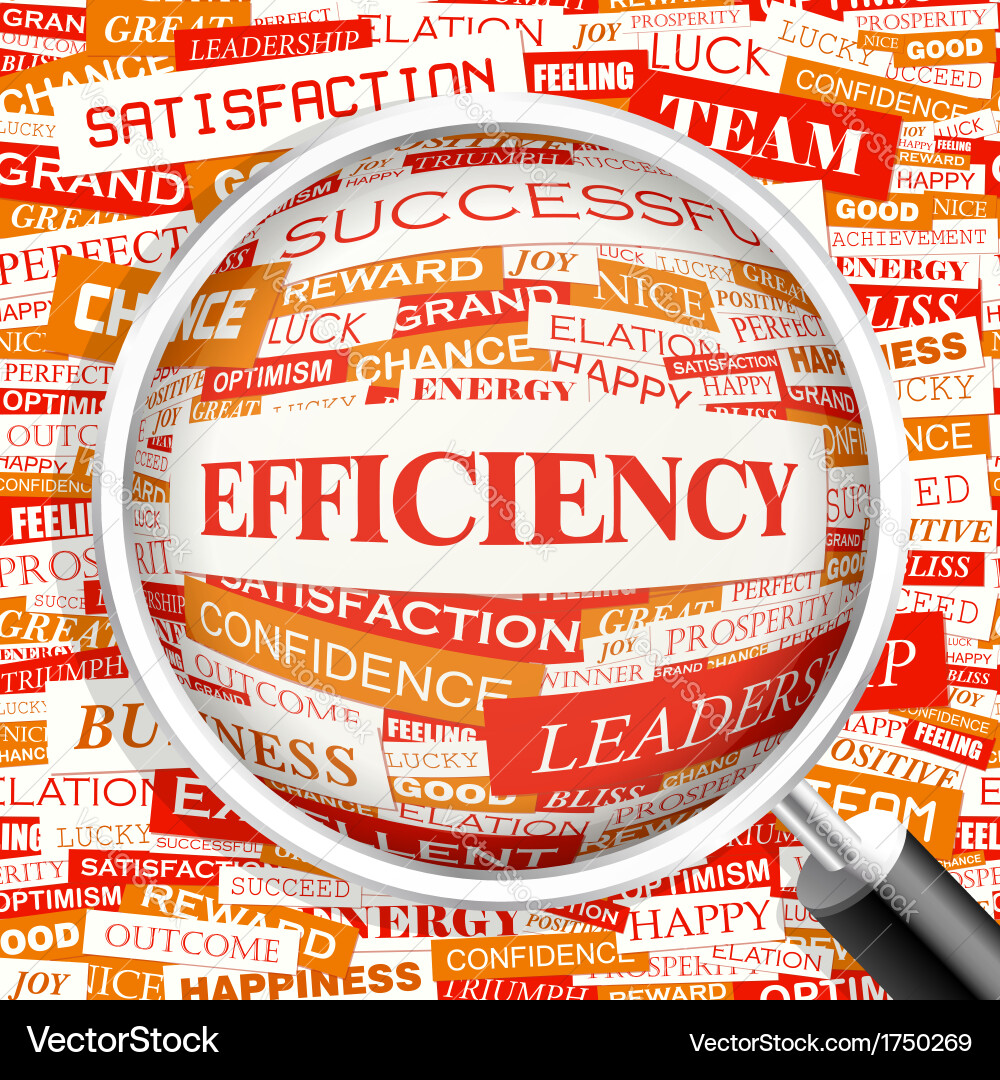 Efficiency Word Cloud Royalty Free Vector Image