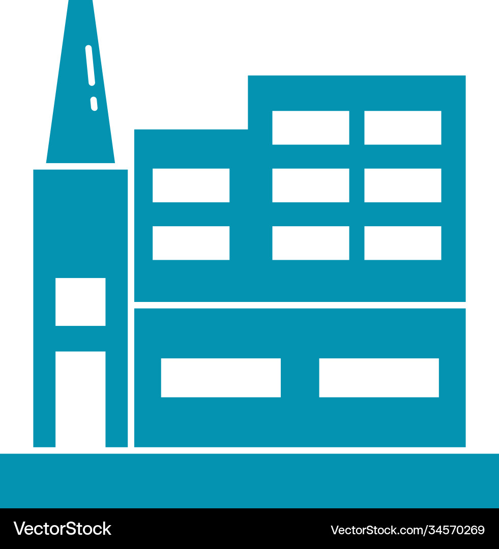 Factory building industrial Royalty Free Vector Image