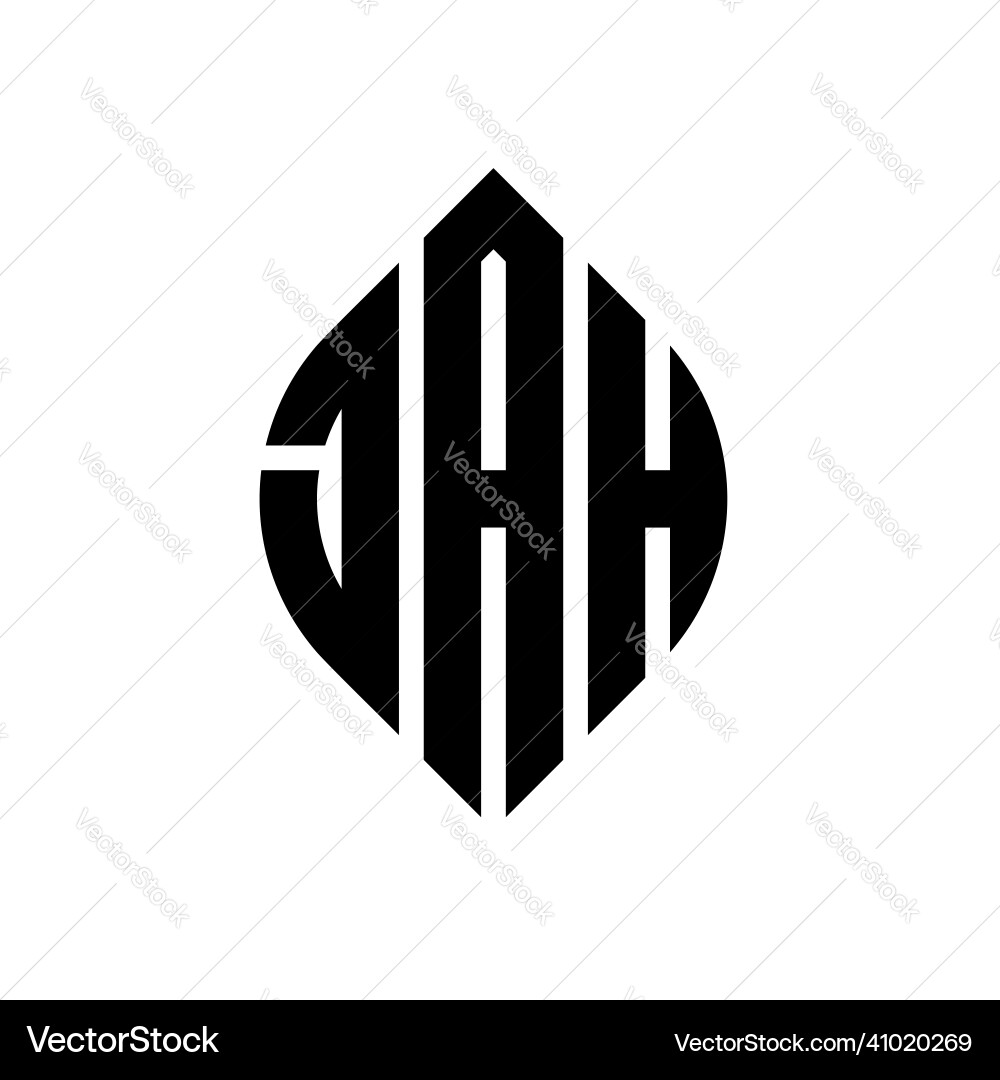 Jah circle letter logo design Royalty Free Vector Image