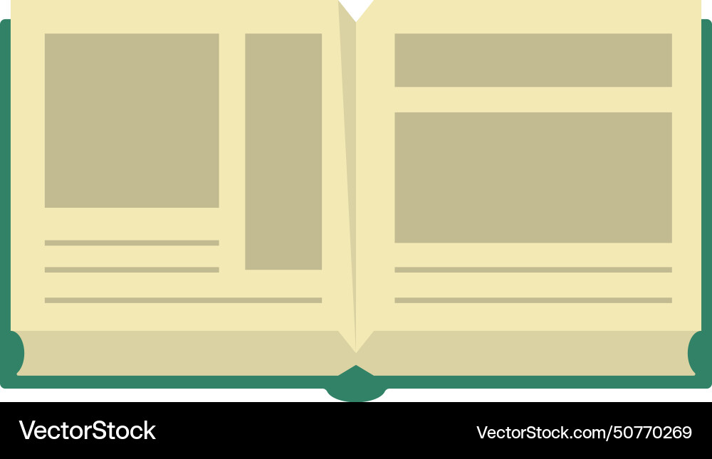 Open book icon color reading symbol education Vector Image