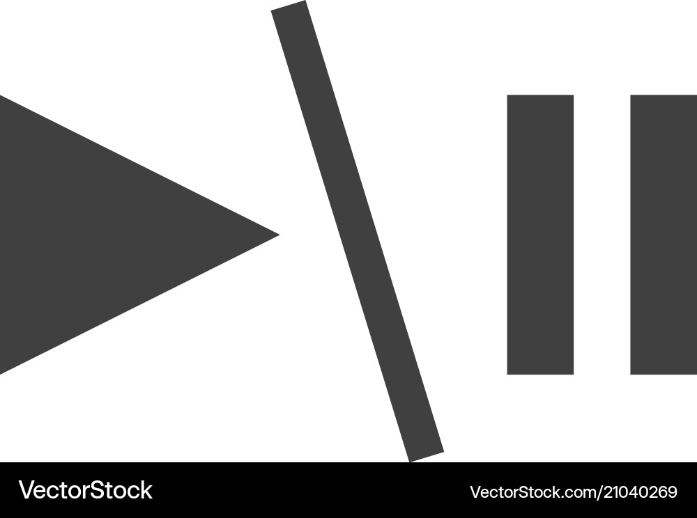 Play pause button Royalty Free Vector Image - VectorStock