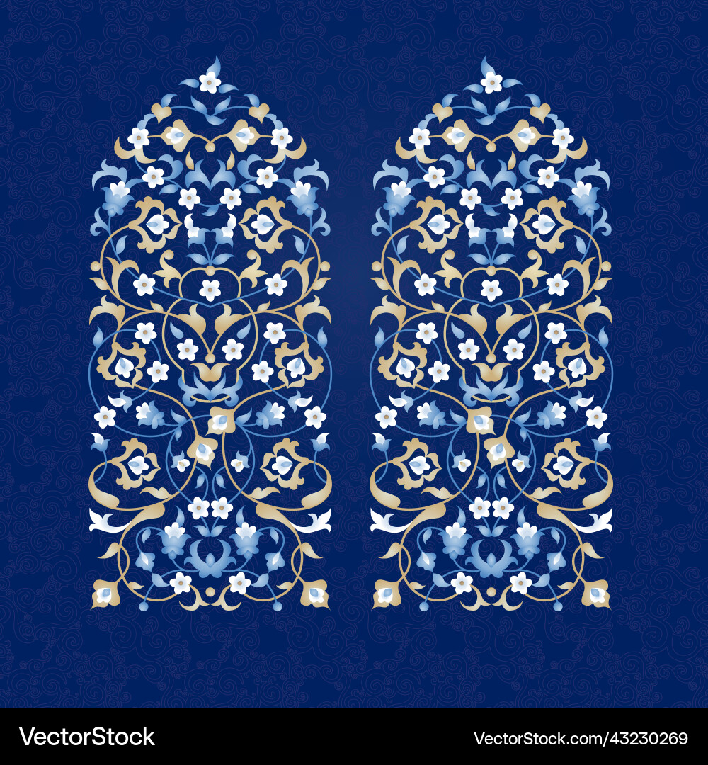 Vintage pattern in eastern style Royalty Free Vector Image