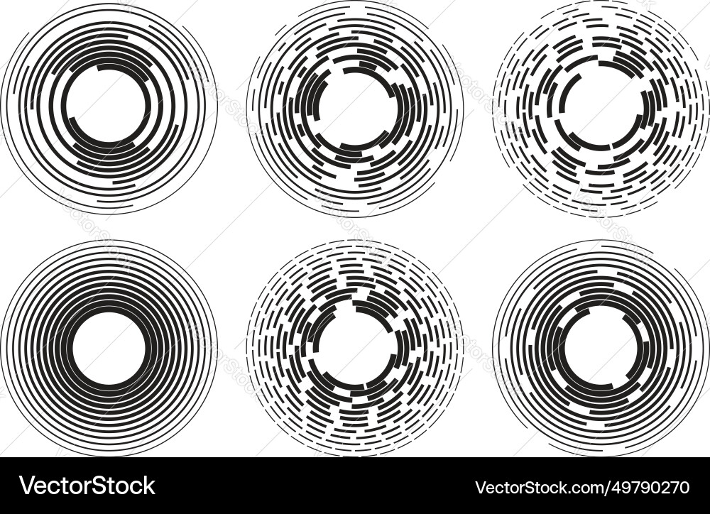 Abstract radial background of concentric ripple Vector Image