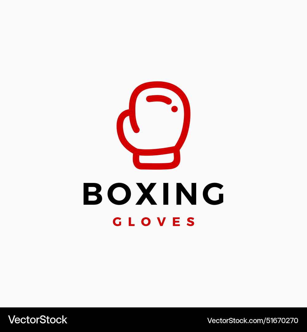 Boxing glove logo icon Royalty Free Vector Image