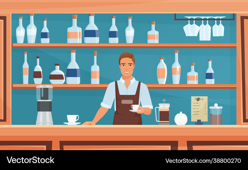 Cafe coffeeshop bar restaurant business Royalty Free Vector