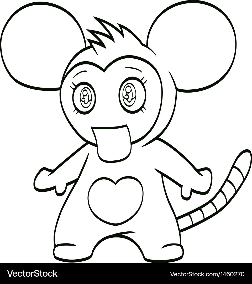 Cartoon chibi fantasy monster Royalty Free Vector Image