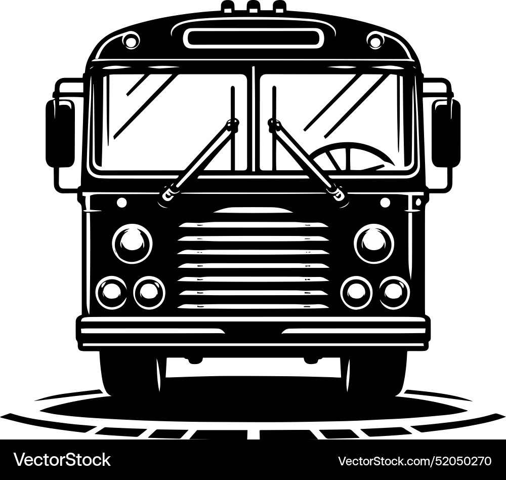 City bus silhouette flat isolated on a white Vector Image