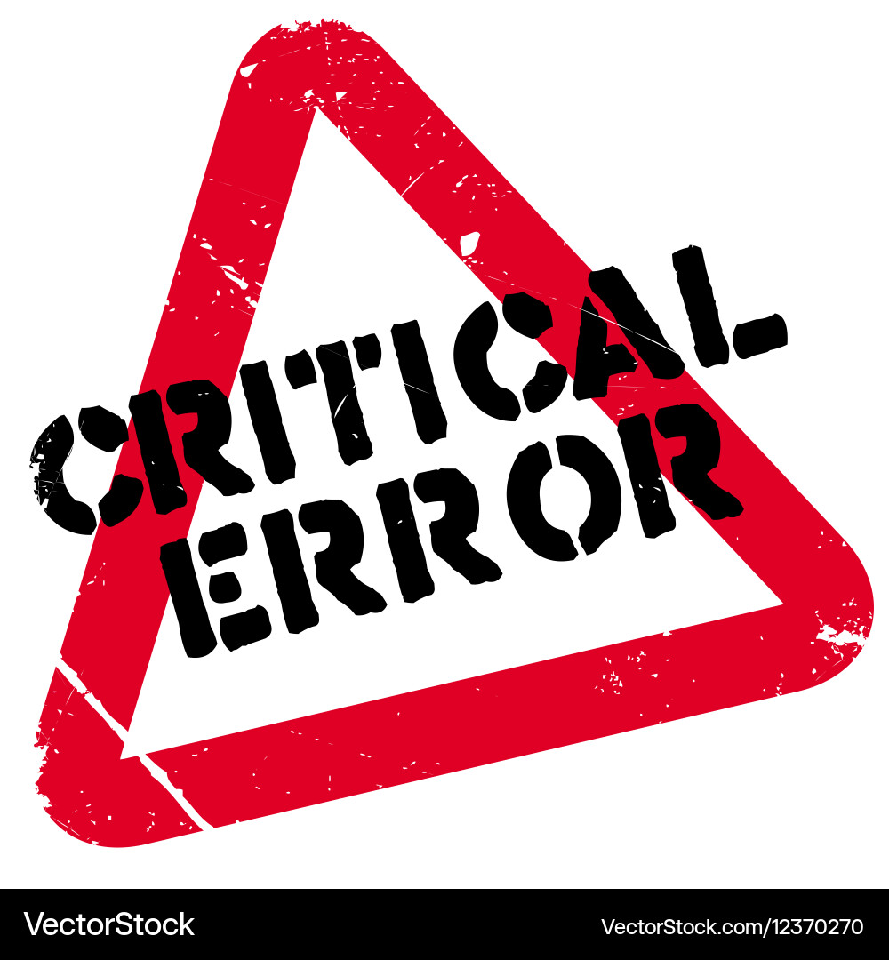 Critical error stamp Royalty Free Vector Image