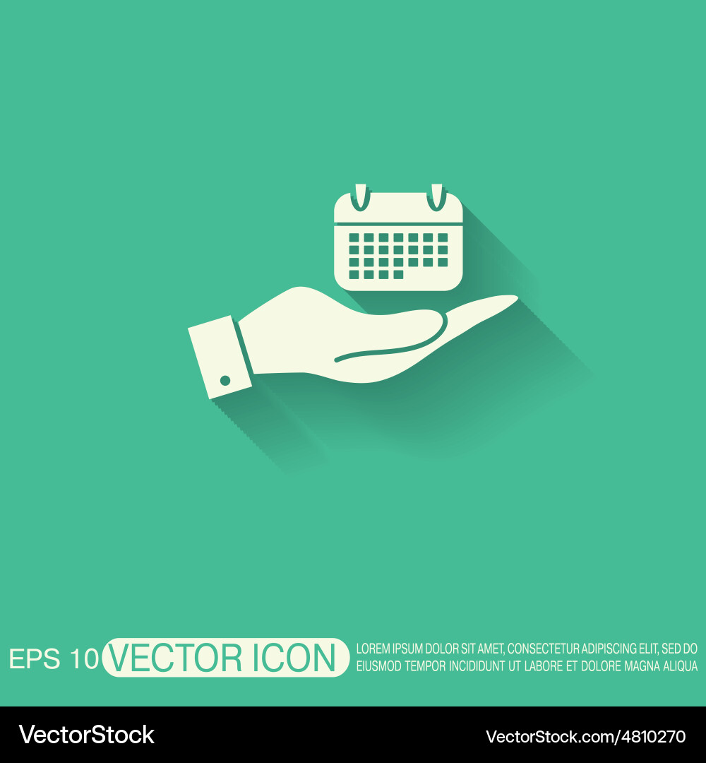 Hand holding a calendar Royalty Free Vector Image