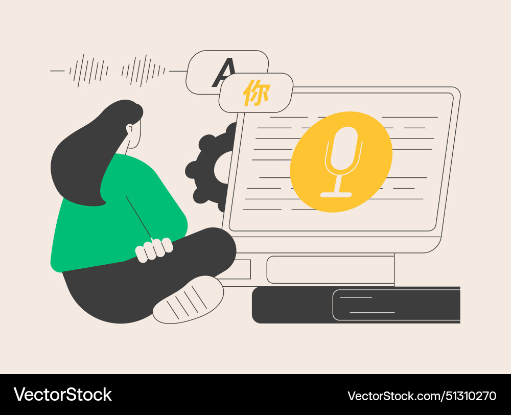 Language translation abstract concept Royalty Free Vector
