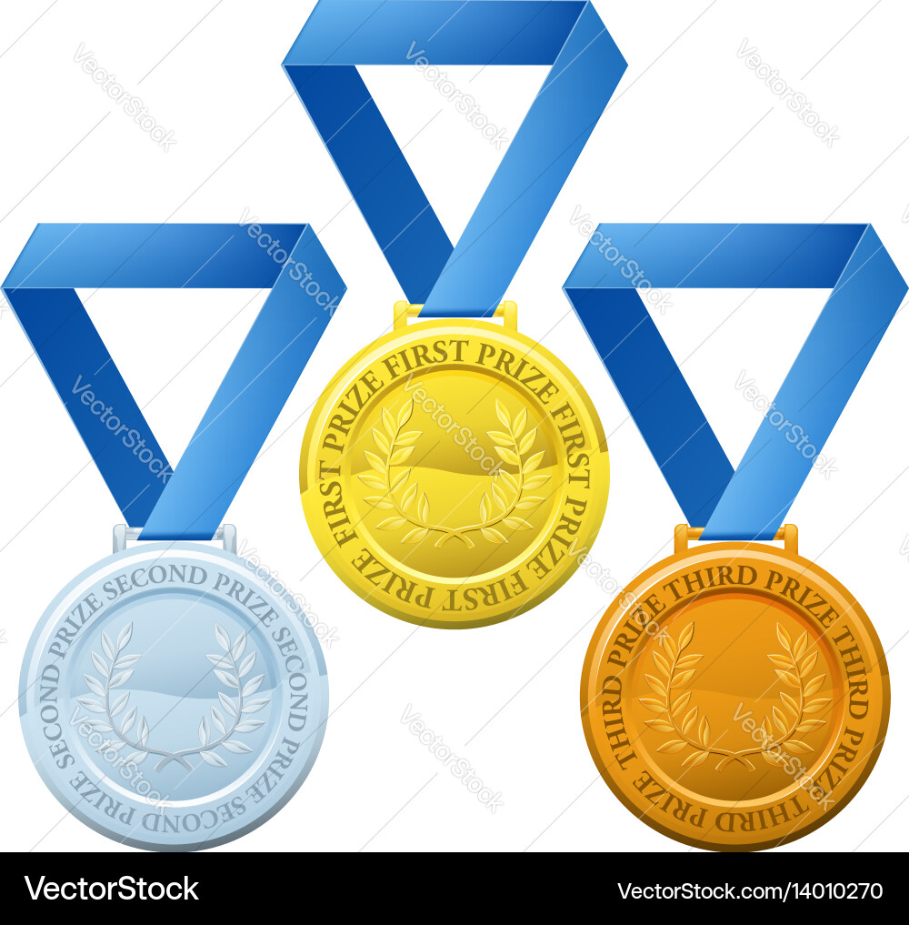 Prize medals Royalty Free Vector Image - VectorStock