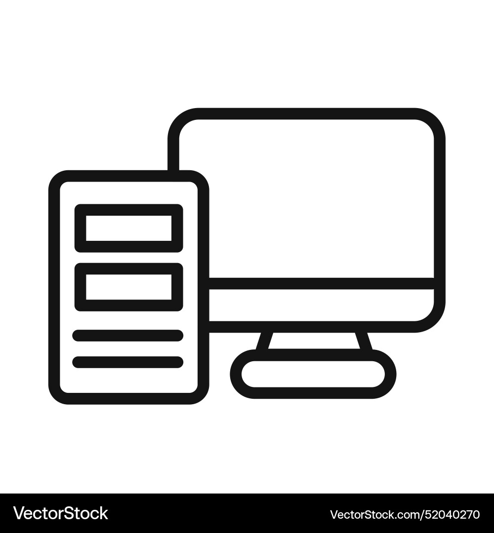 Responsive design icon black and white sign Vector Image