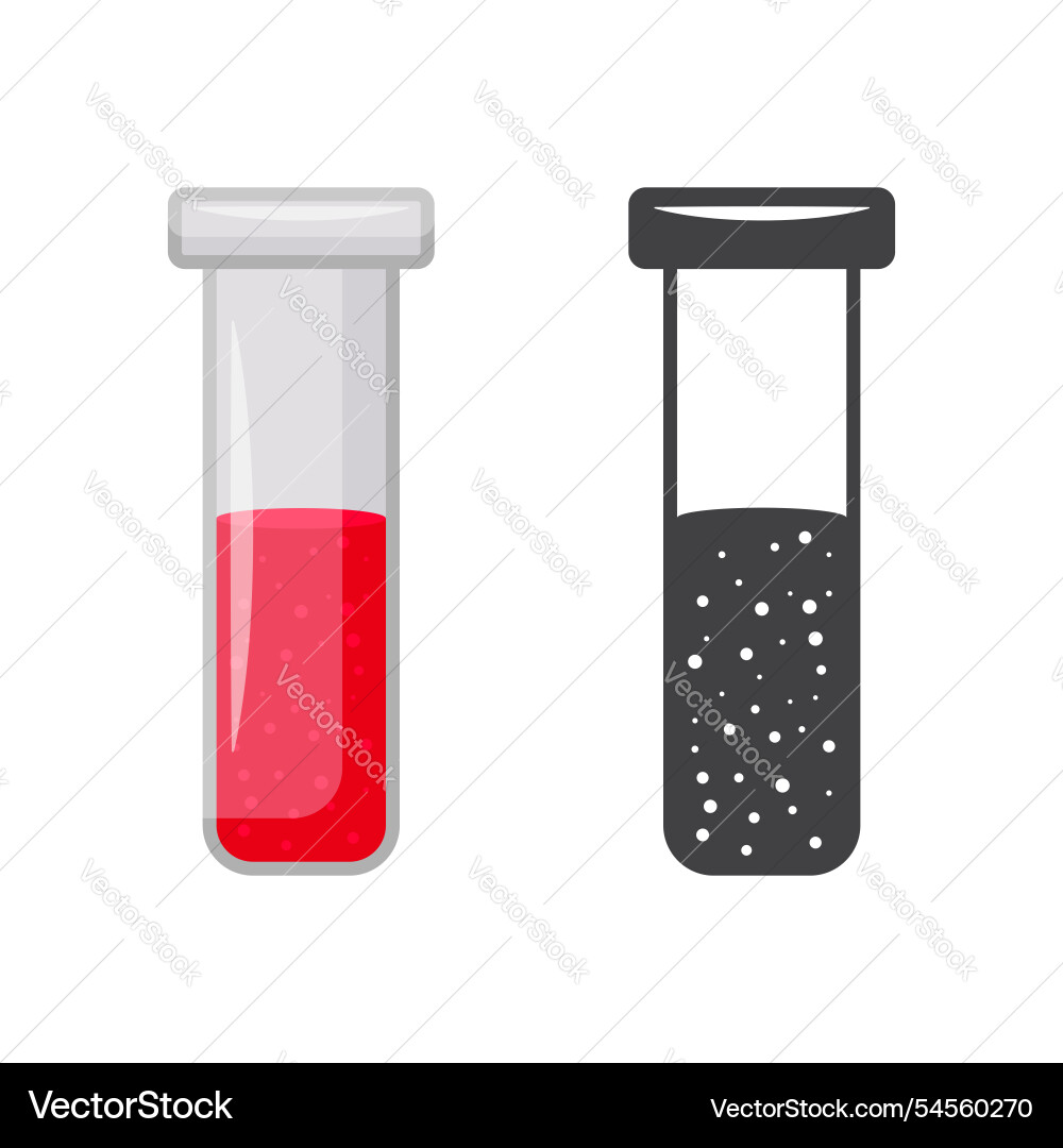 Science lab bottle icon in flat style laboratory Vector Image
