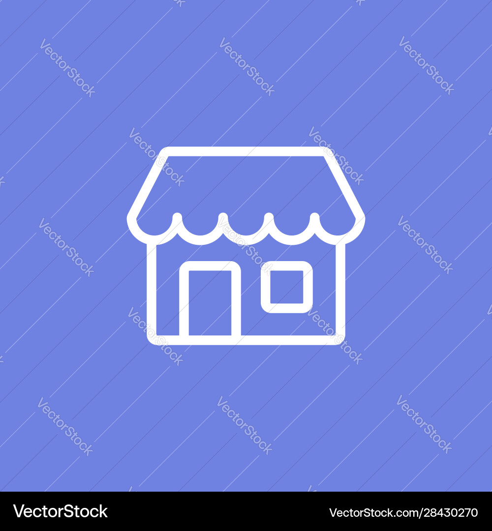 Simple store or shop line icon Royalty Free Vector Image