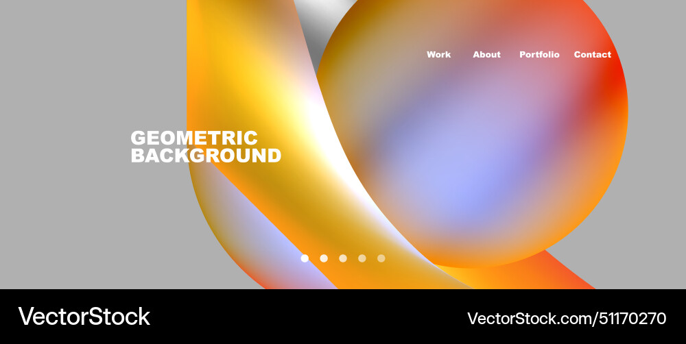Sphere in center of geometric background emitting Vector Image