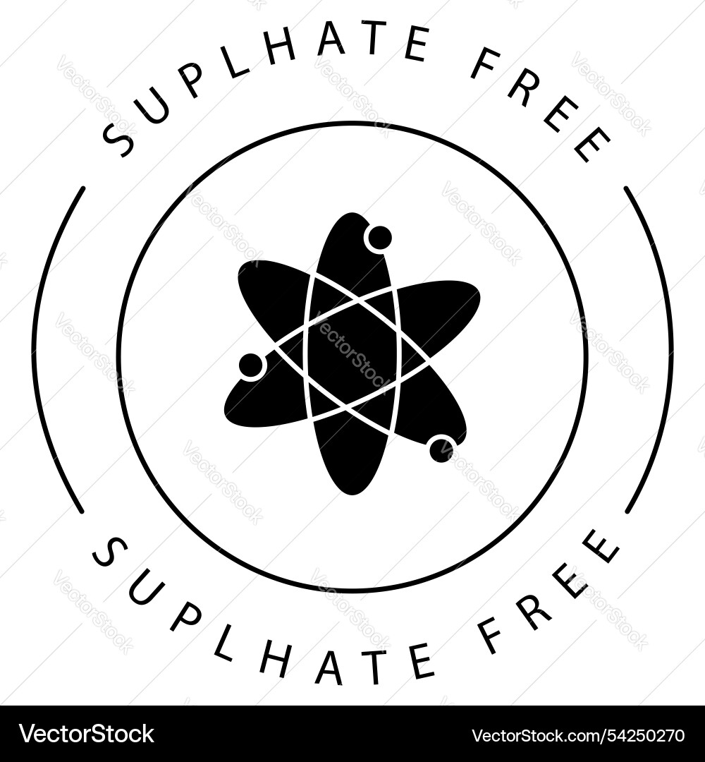 Sulfate-free eco icon design Royalty Free Vector Image